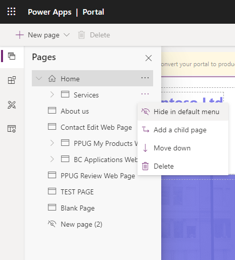 Power Apps Portals – Navigation Menu showing every Web Page – Oliver ...