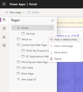 Power Apps Portals – Navigation Menu showing every Web Page – Oliver ...